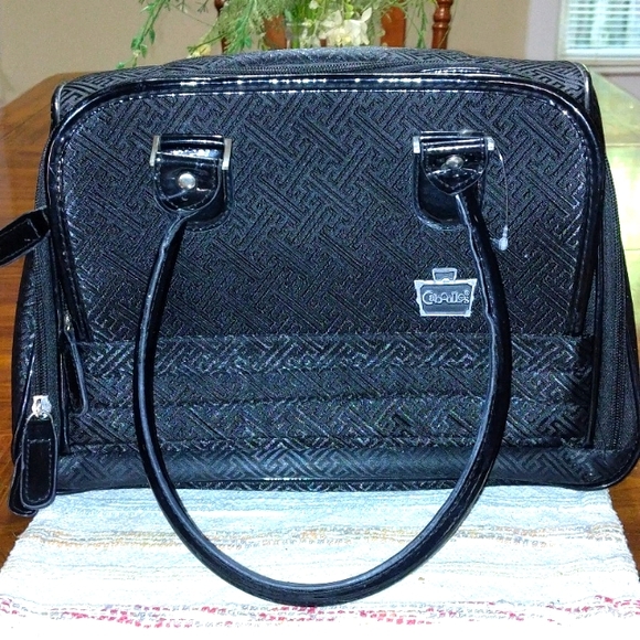 Caboodles | Bags | Caboodles Black Organizer Makeup Bag With White Logo ...